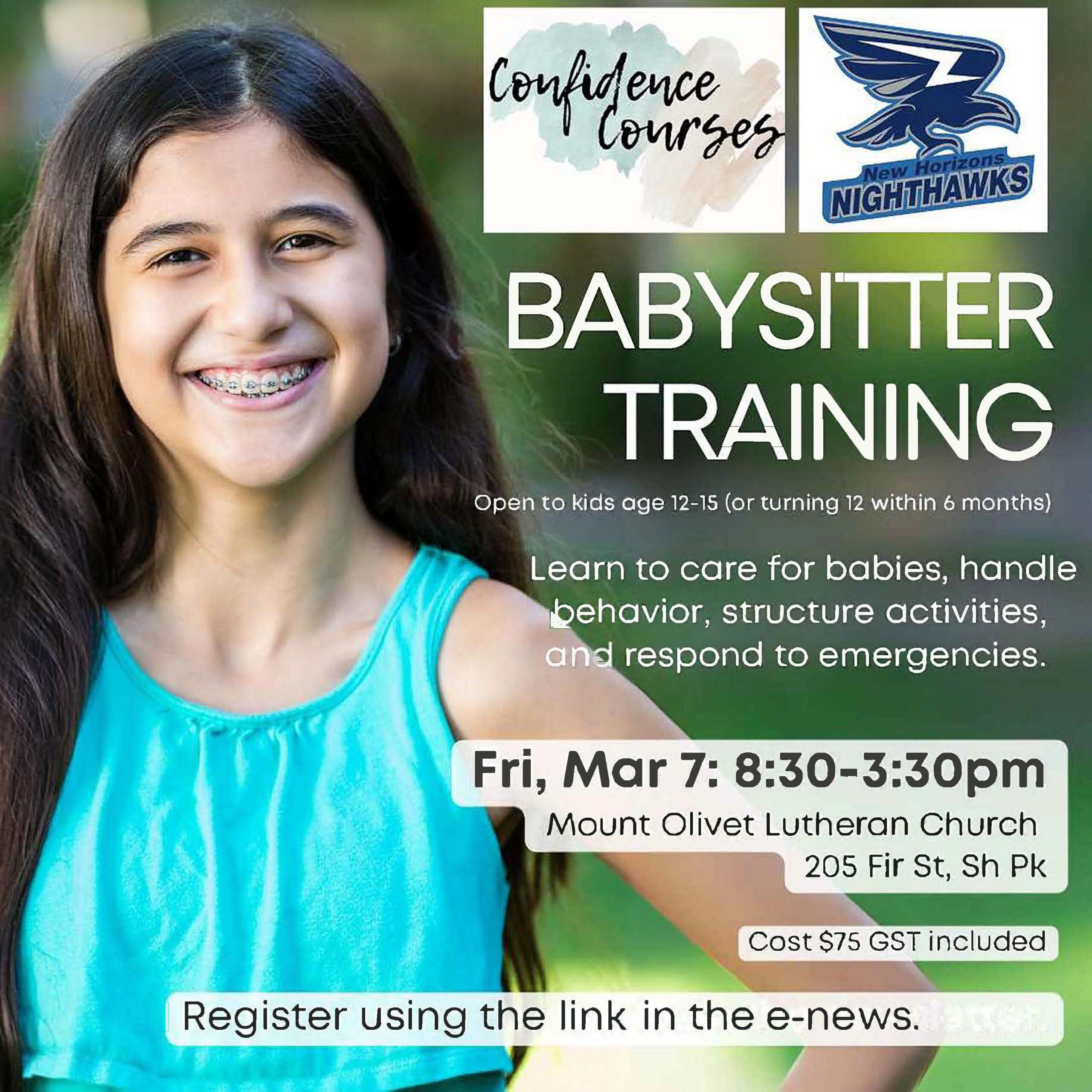 Babysitter Training for NHS Students - New Horizons School
